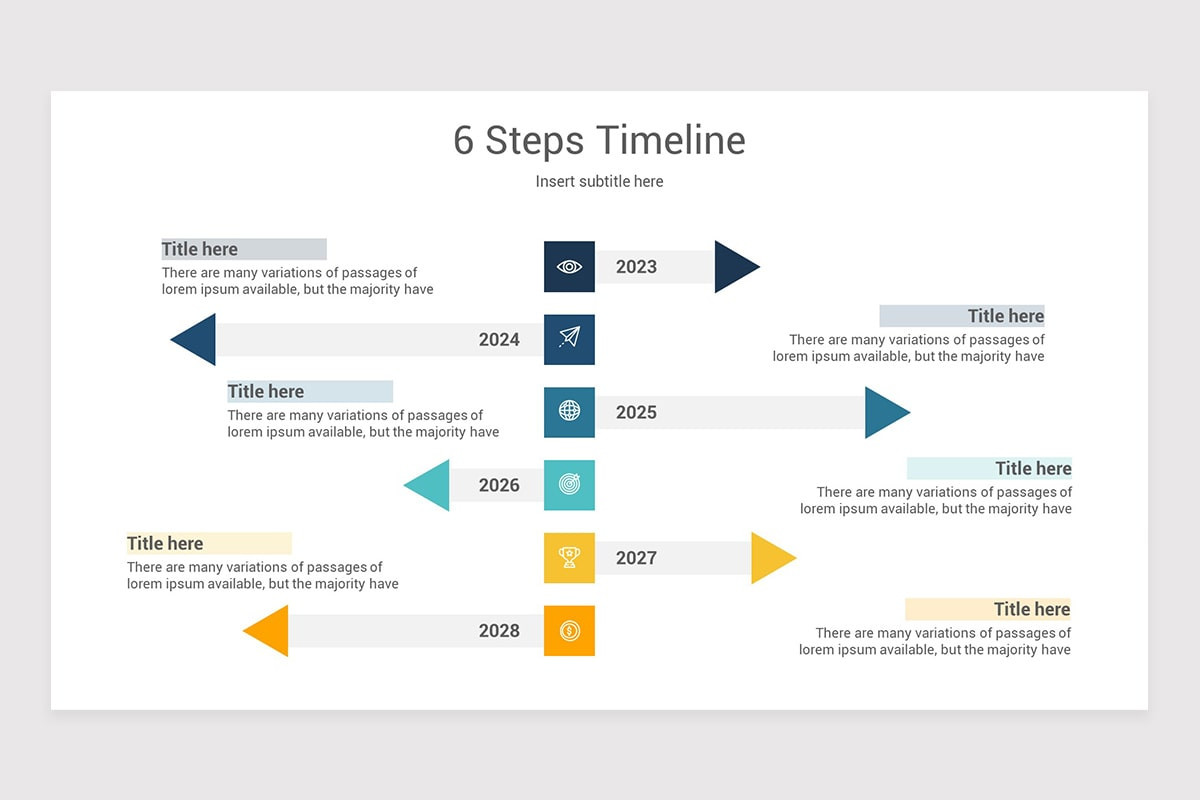 Custom Timeline Google Slide Template | Nulivo Market