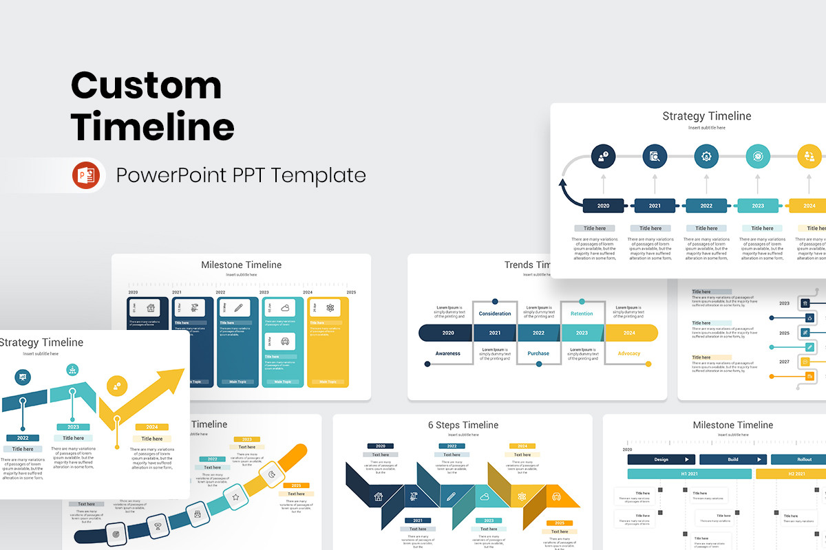 Custom Timeline PowerPoint Template | Nulivo Market