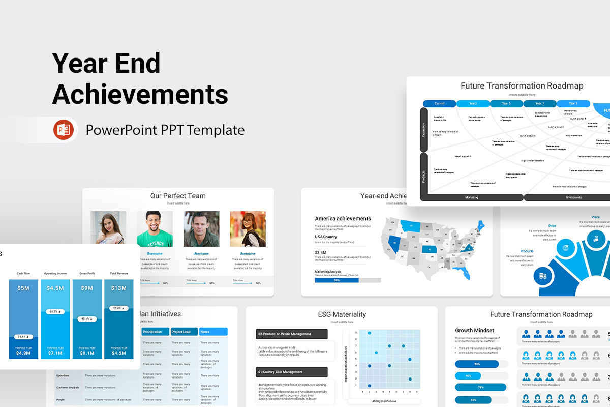 Year End Achievements PowerPoint Template | Nulivo Market