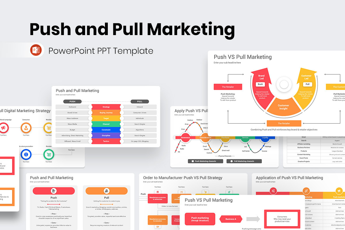 Push and Pull Marketing PowerPoint Template | Nulivo Market