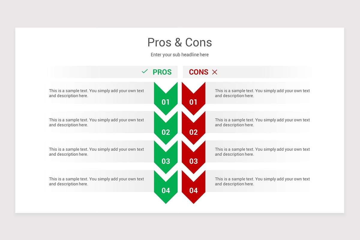 Pros And Cons 2 Powerpoint Template Slideuplift