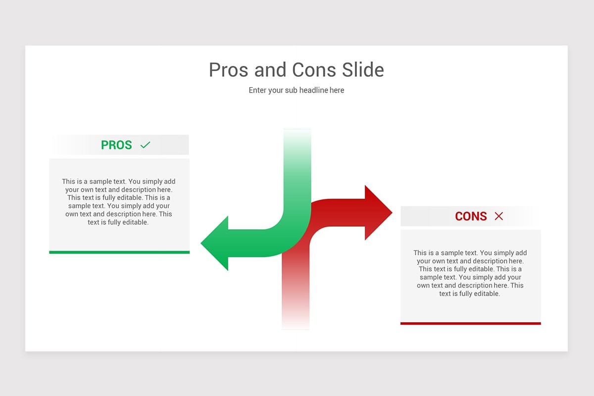 Pros and Cons Keynote Template | Nulivo Market