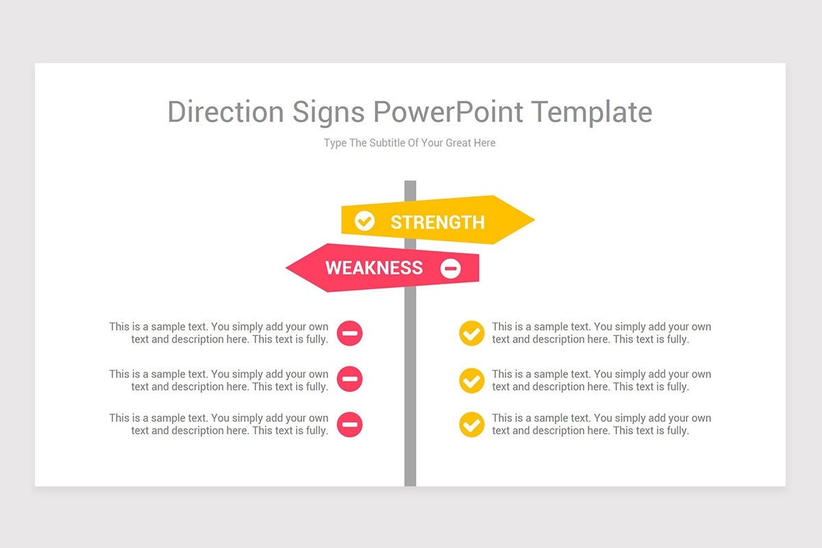Direction Signs PowerPoint Presentation Template | Nulivo Market