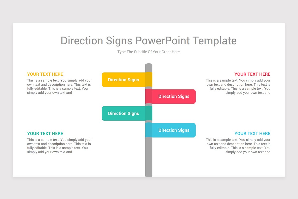 Direction Signs PowerPoint Presentation Template | Nulivo Market