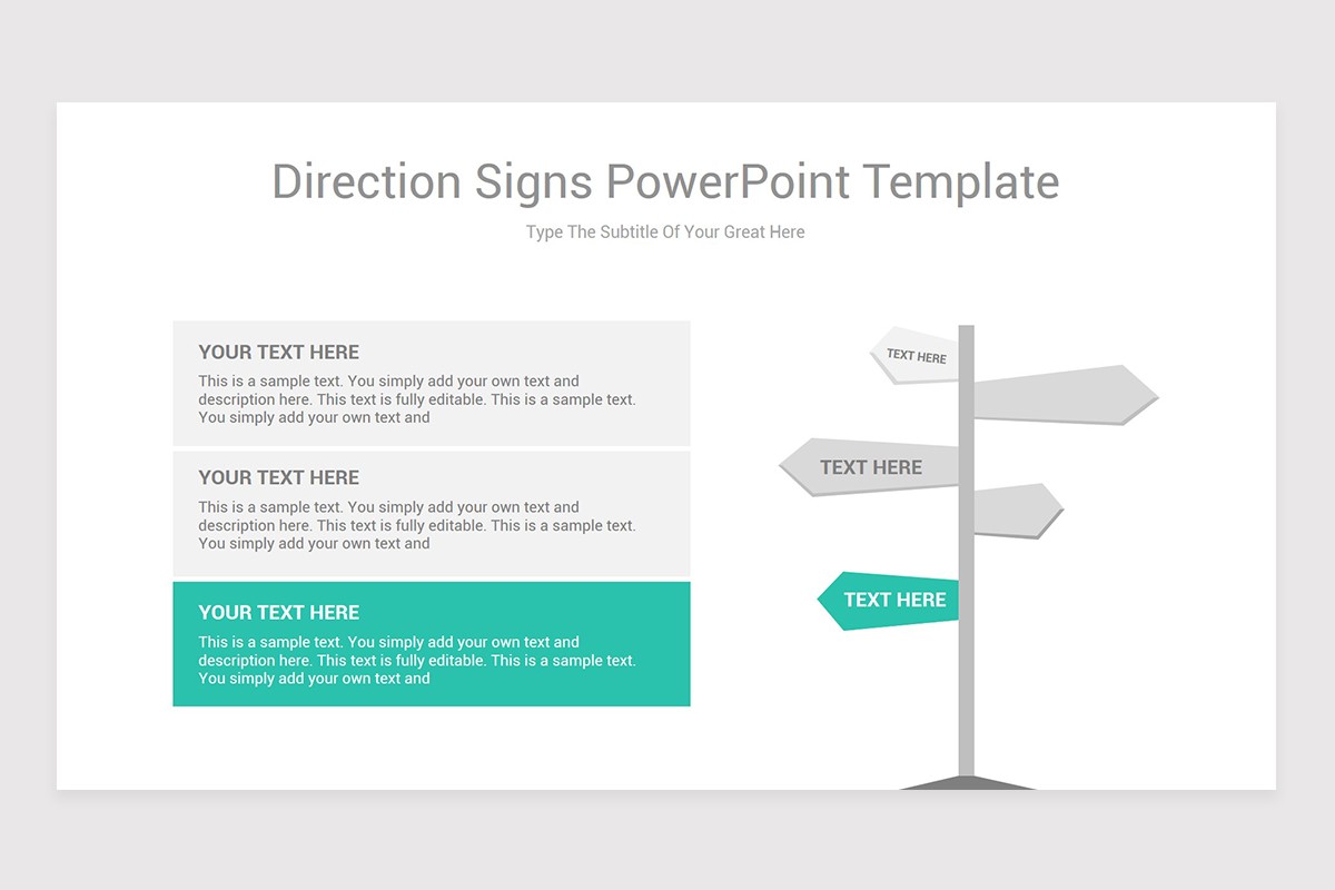 Direction Signs PowerPoint Presentation Template | Nulivo Market