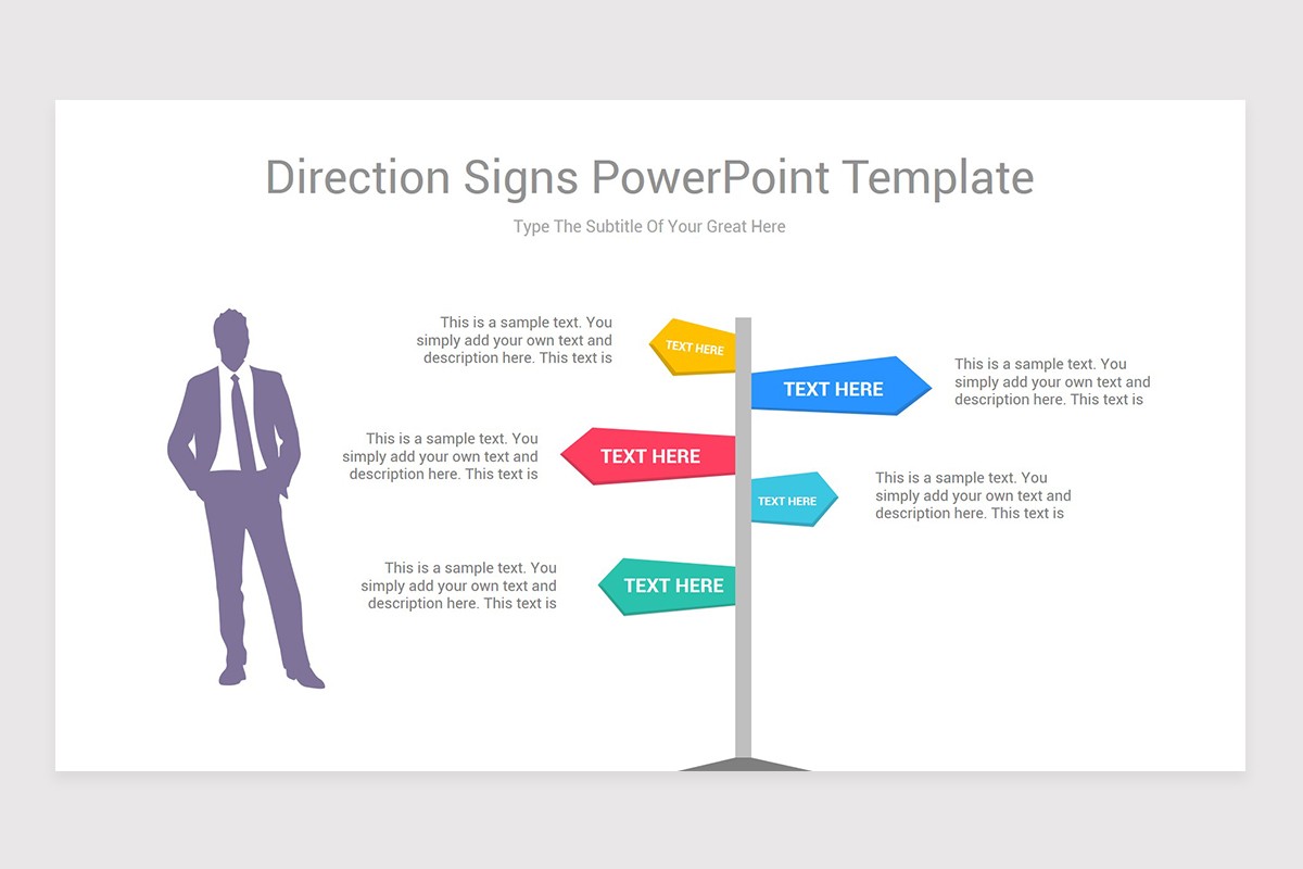 Direction Signs PowerPoint Presentation Template | Nulivo Market