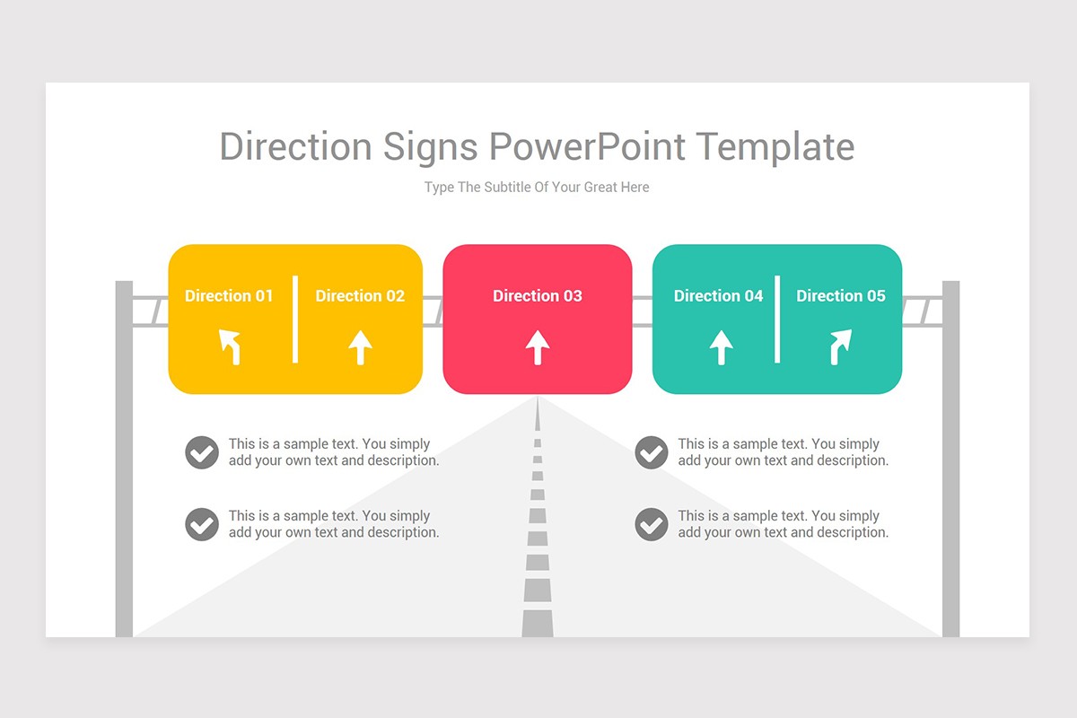 Direction Signs PowerPoint Presentation Template | Nulivo Market
