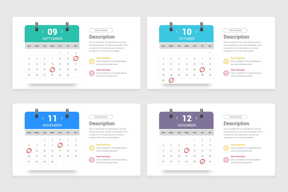 2022 Calendar PowerPoint Template | Nulivo Market