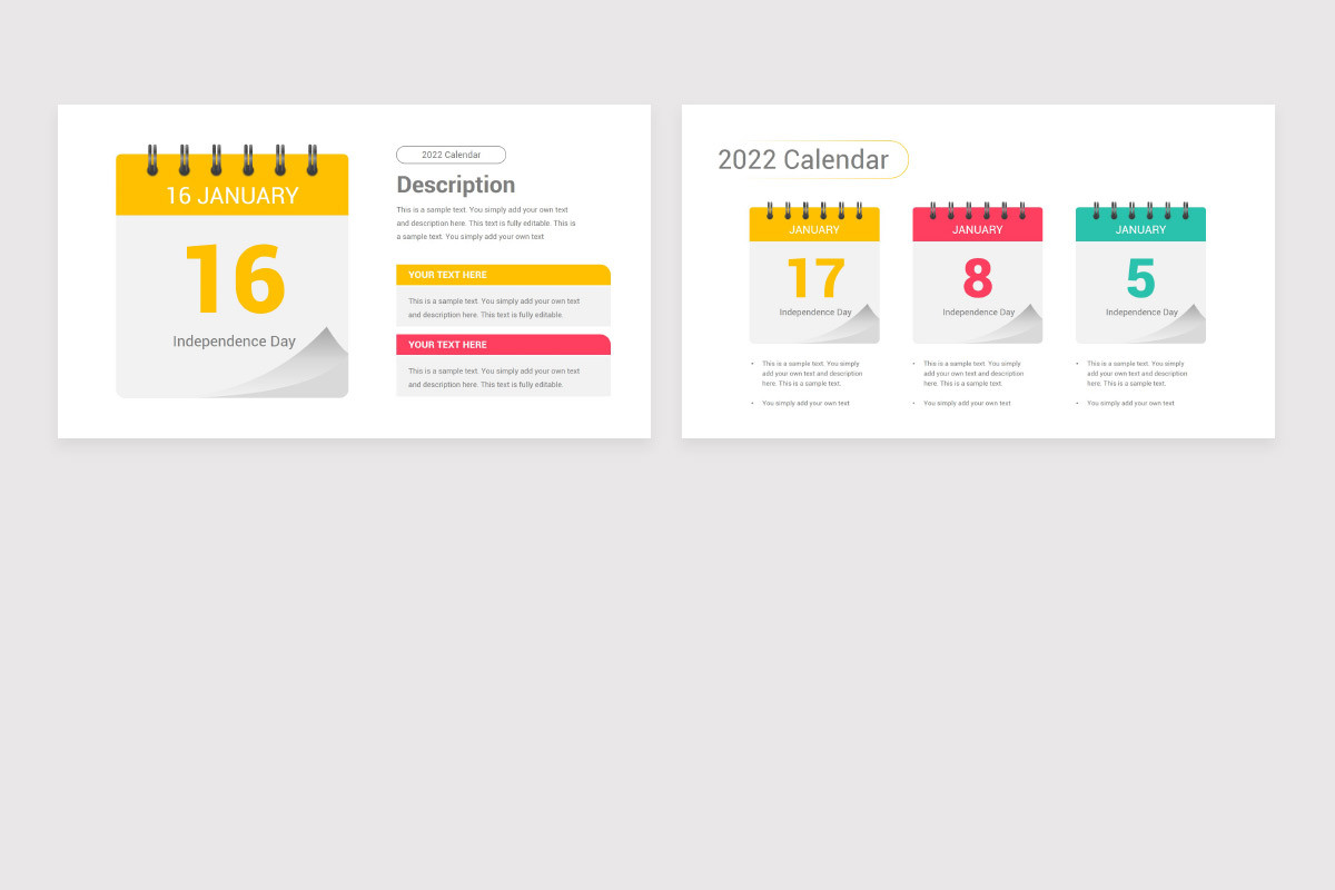 2022 Calendar Google Slides Template | Nulivo Market
