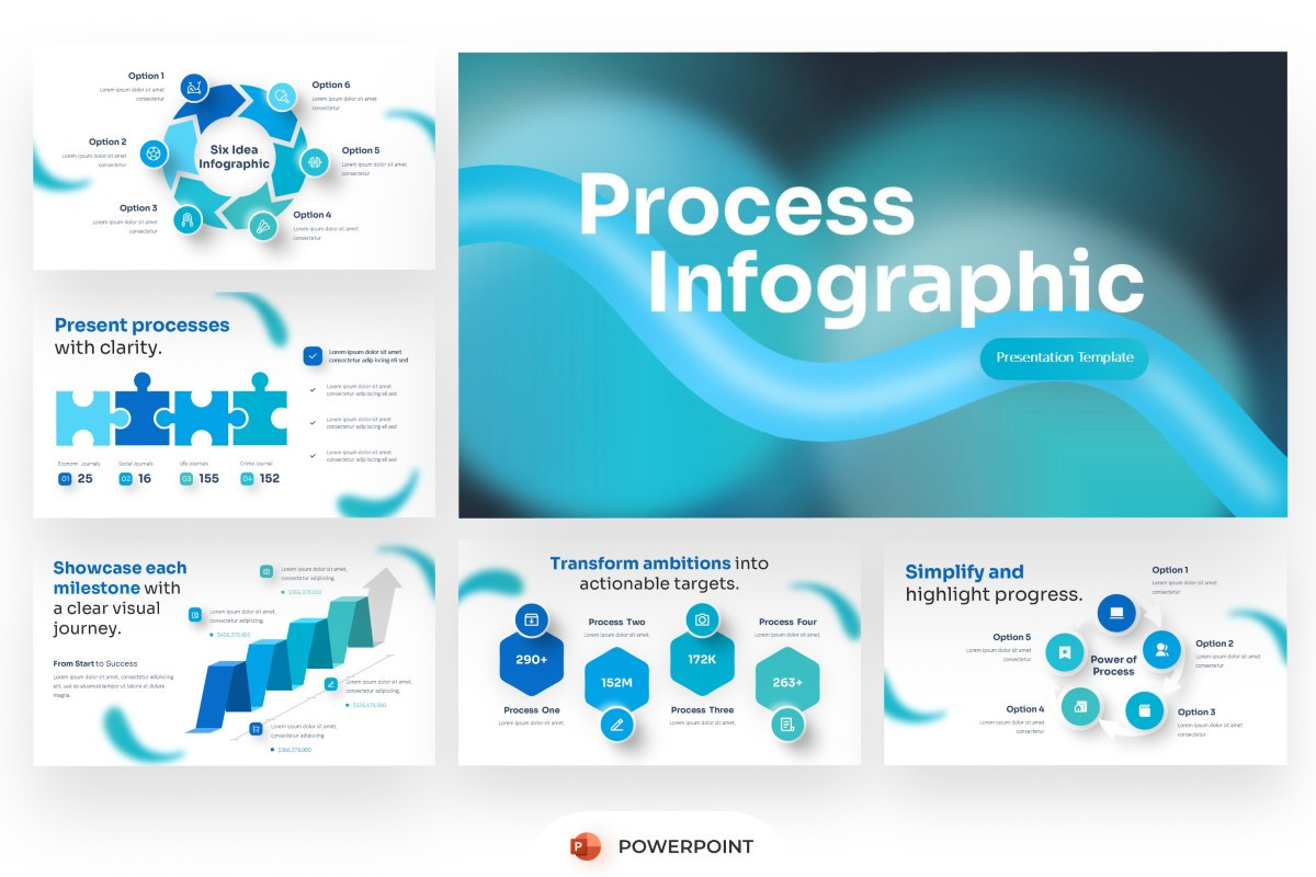 Process Flow Infographic PowerPoint Template | Nulivo Market