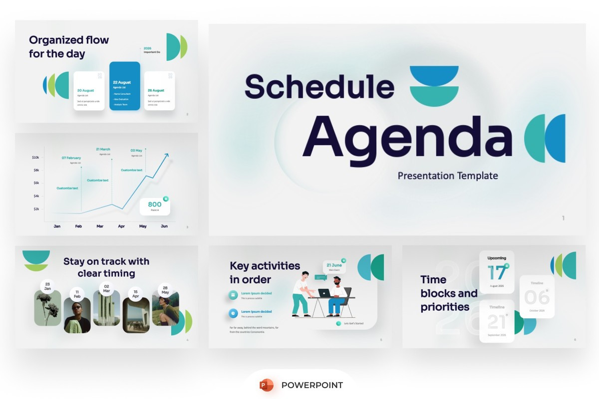 Schedule Agenda PowerPoint Template | Nulivo Market