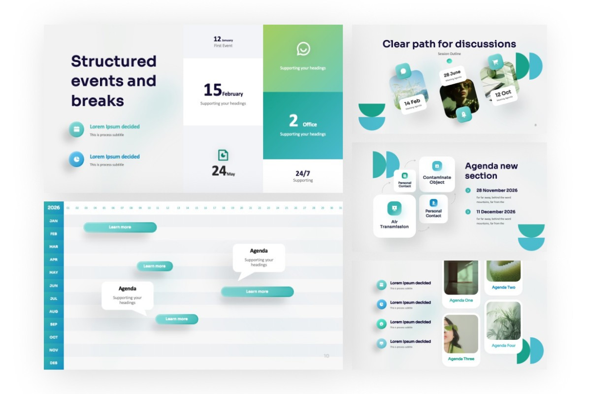 Schedule Agenda PowerPoint Template | Nulivo Market