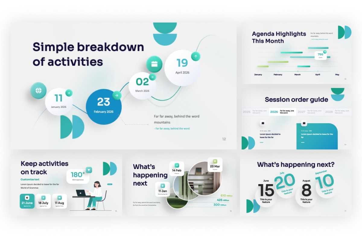 Schedule Agenda PowerPoint Template | Nulivo Market
