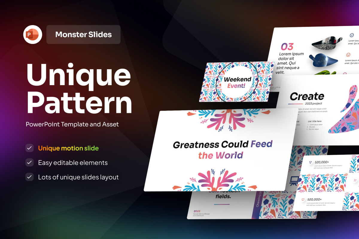Monster Slides Unique Pattern | Nulivo Market