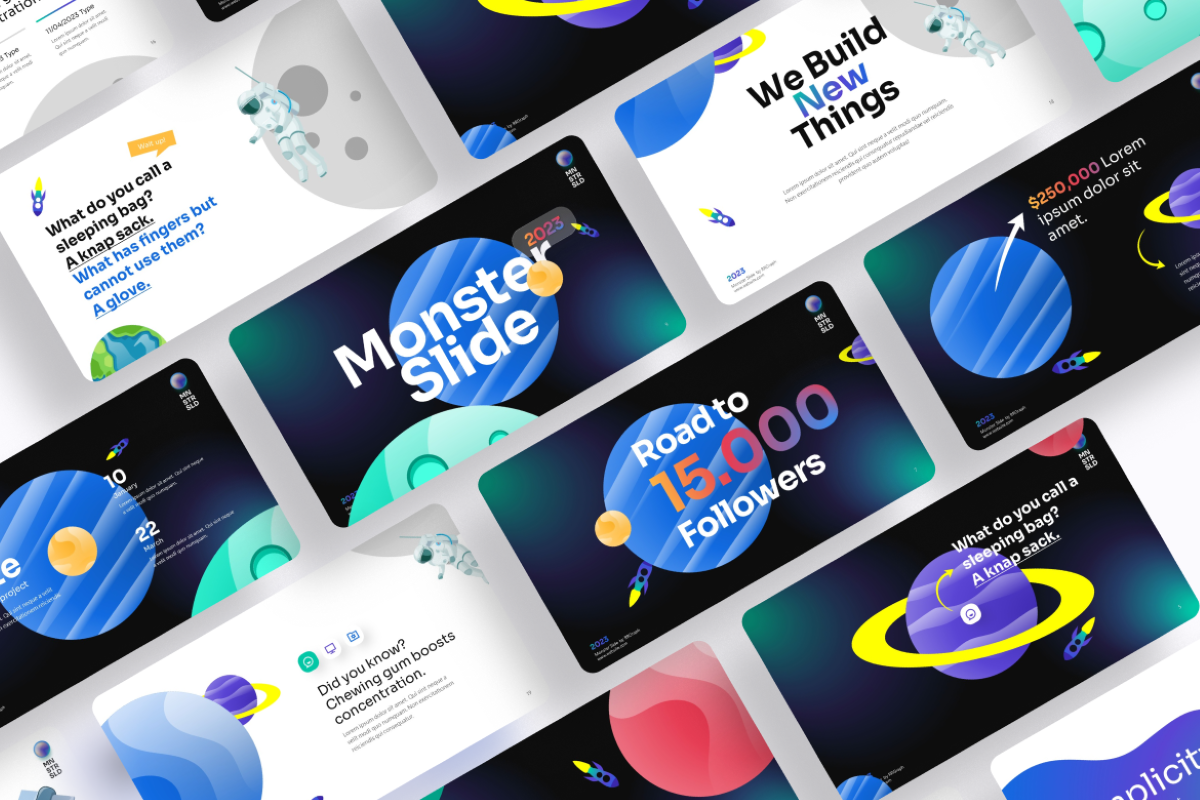Monster Slides Animated Vector Graphic Set | Nulivo Market
