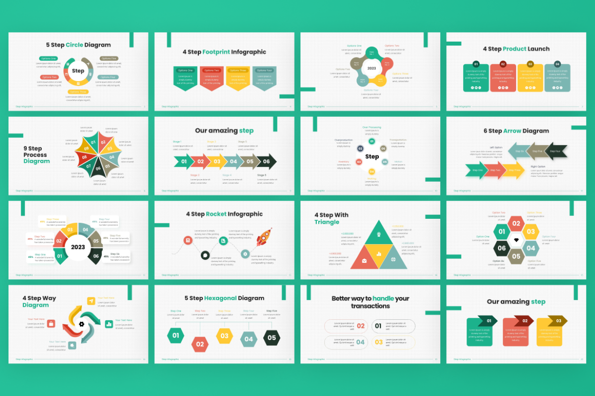 Step Infographic PowerPoint Template | Nulivo Market