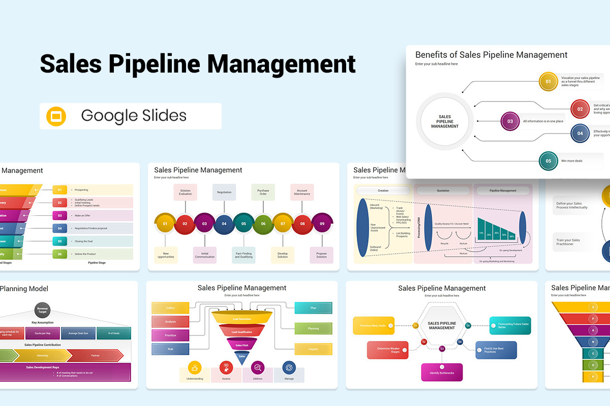 Custom Sales Pipeline Diagram Powerpoint Slides
