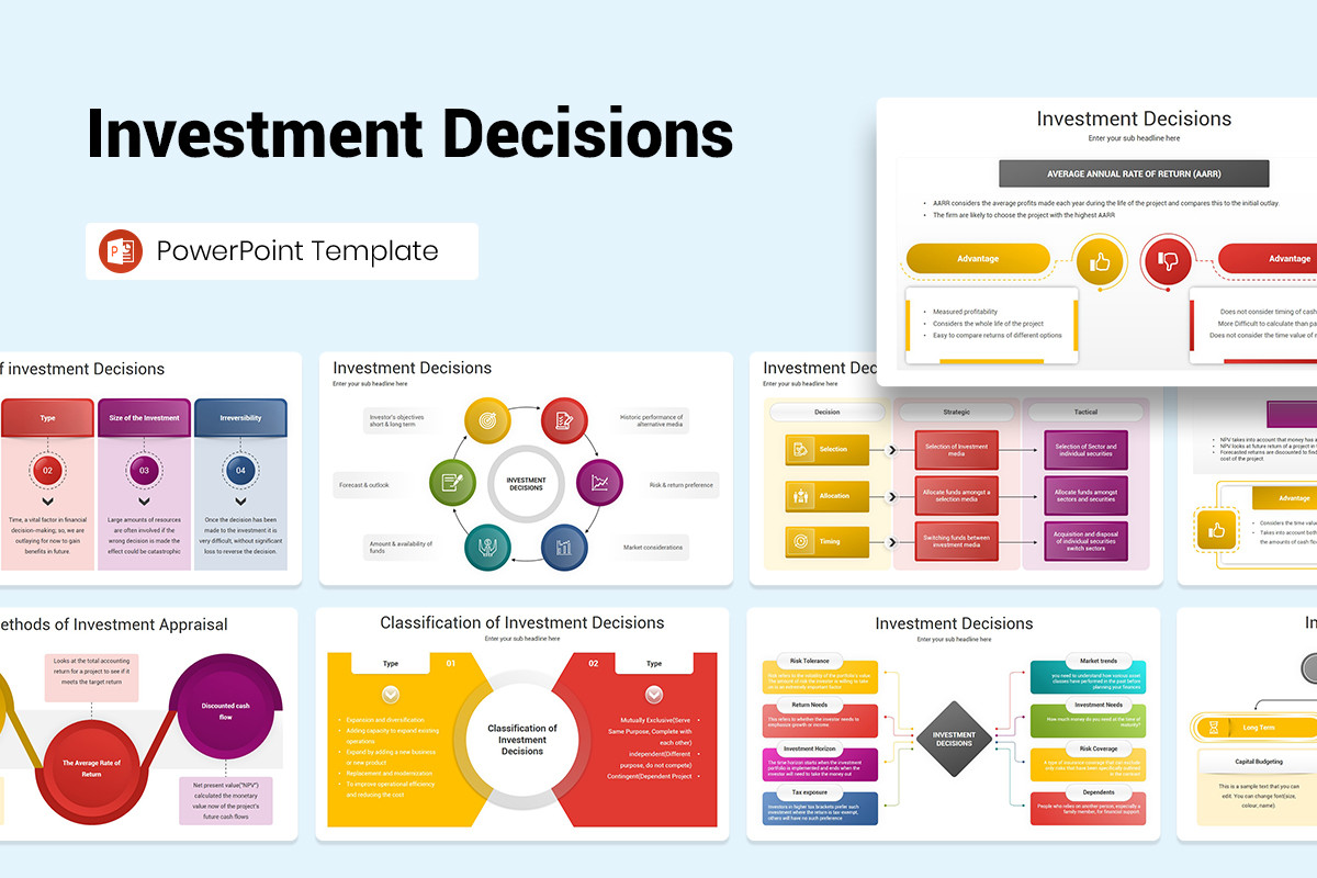 Investment Decisions PowerPoint Presentation Template | Nulivo Market
