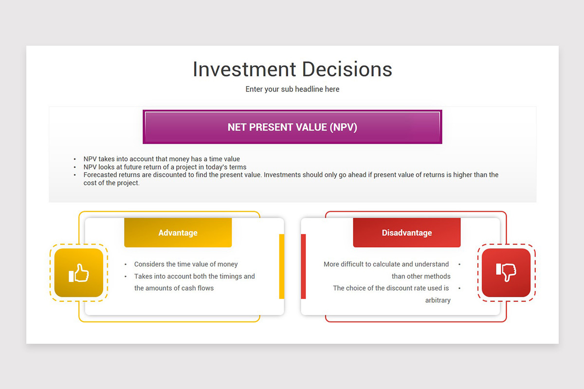 Investment Decisions Google Slides Presentation Template | Nulivo Market