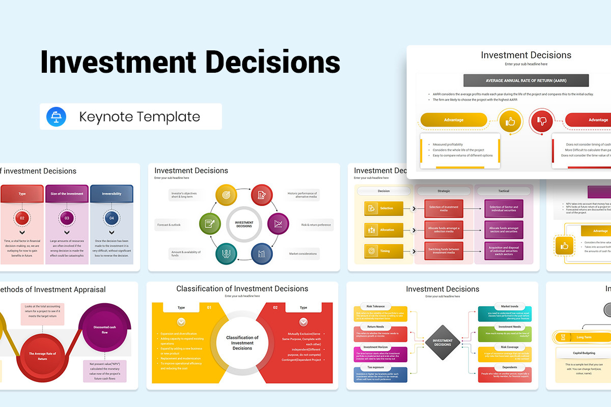 Investment Decisions Keynote Presentation Template | Nulivo Market