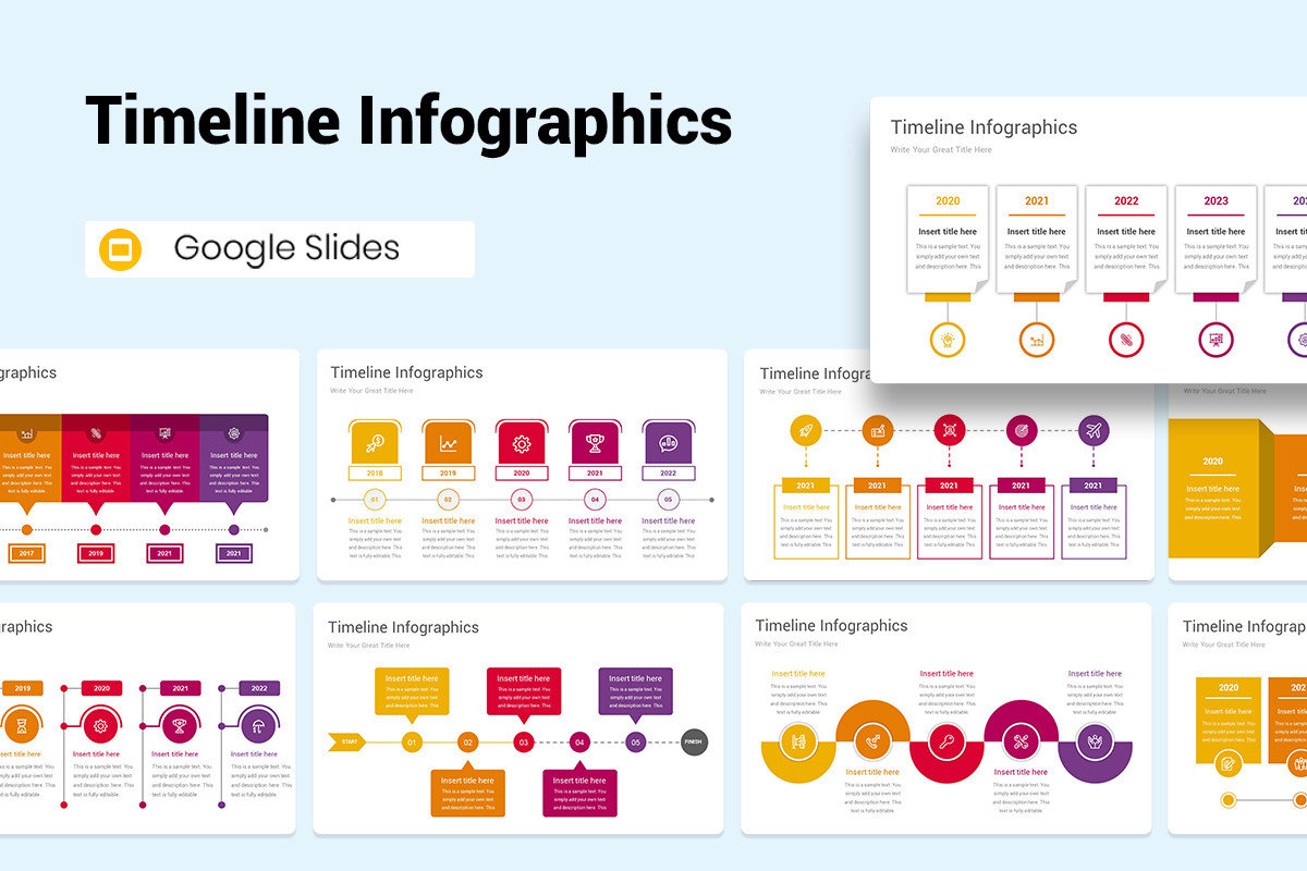Timeline Infographics Google Slides Template | Nulivo Market