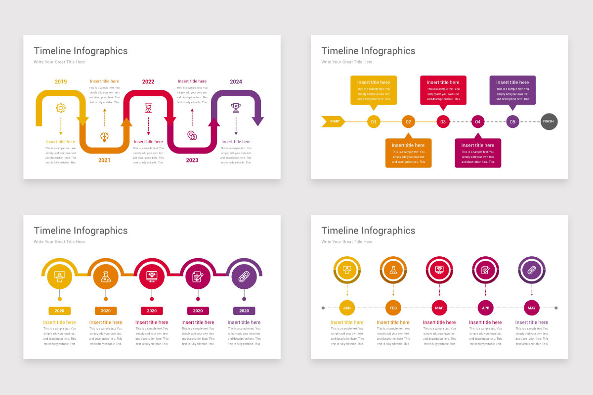 Timeline Infographics Google Slides Template | Nulivo Market