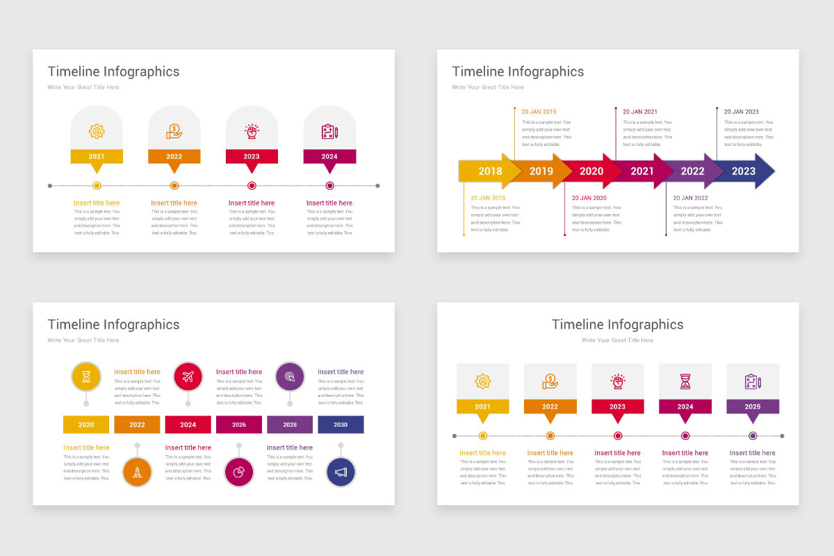 Timeline Infographics Google Slides Template | Nulivo Market