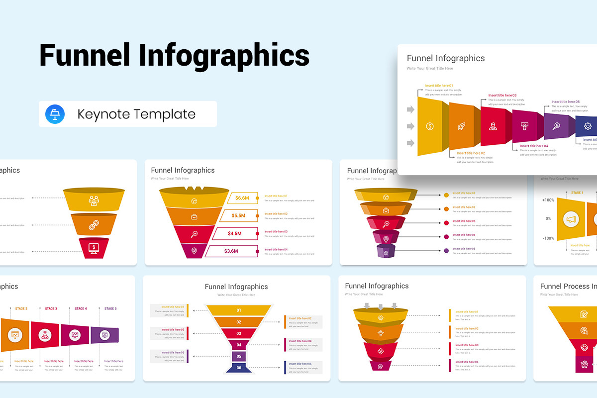 Funnel Infographics Keynote Template | Nulivo Market