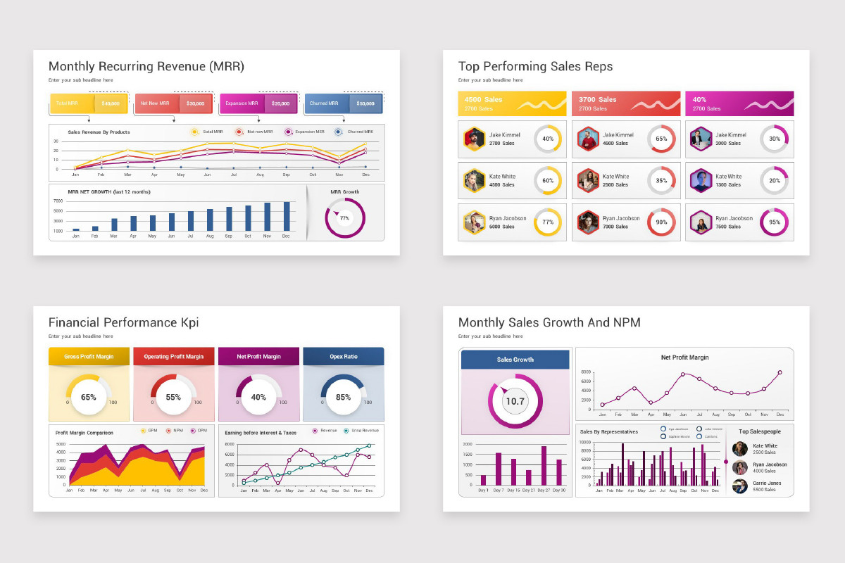 Project Dashboards Collection Google Slides Template | Nulivo Market
