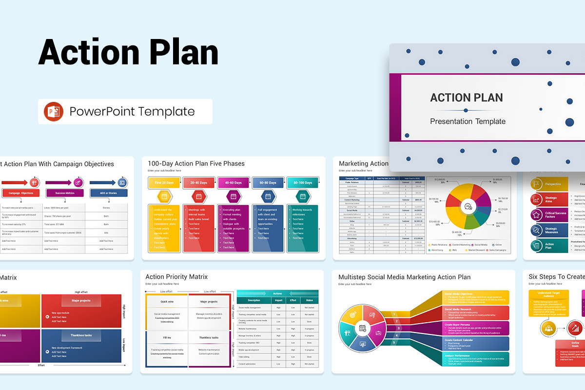 Action Plan PowerPoint Template | Nulivo Market