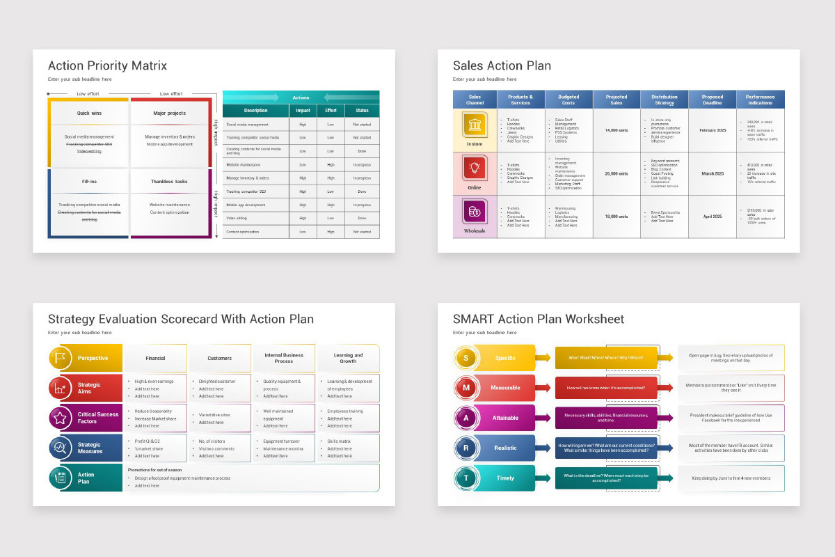 Action Plan PowerPoint Template | Nulivo Market