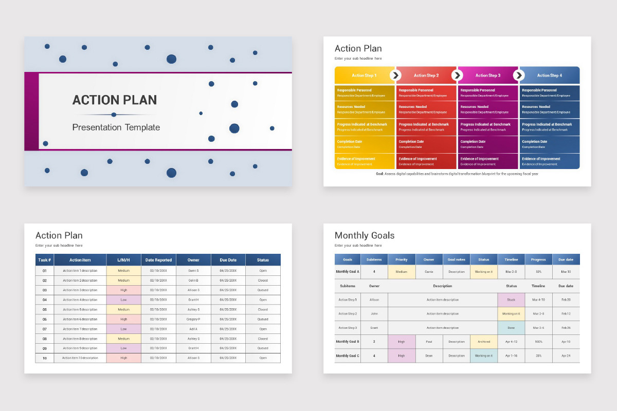 Action Plan Google Slides Template | Nulivo Market