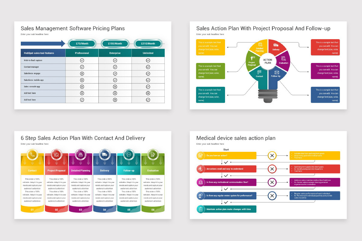 Sales Action Plan Google Slides Template | Nulivo Market