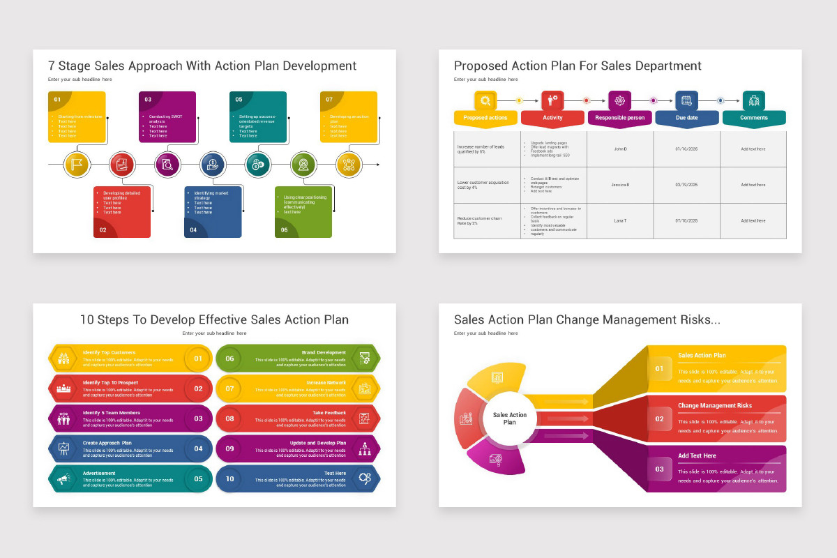 Sales Action Plan Keynote Template | Nulivo Market