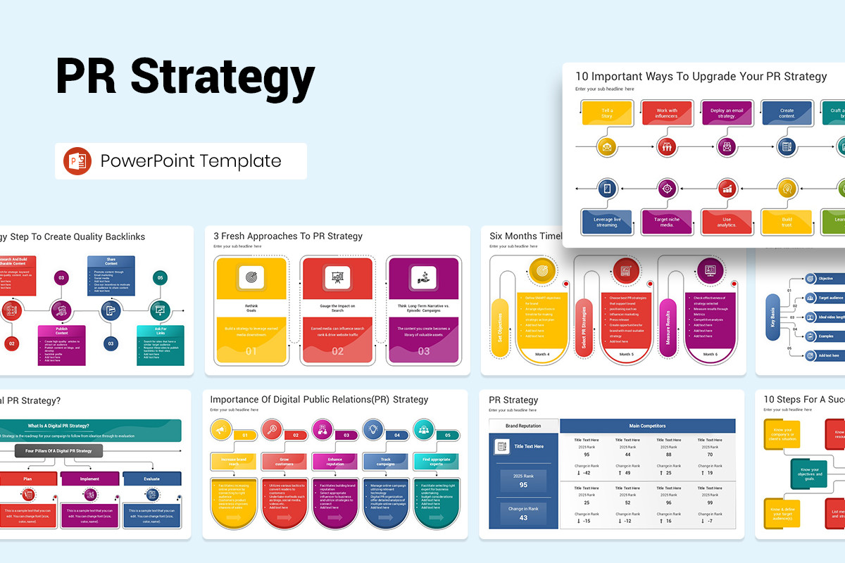 PR Strategy PowerPoint Template | Nulivo Market
