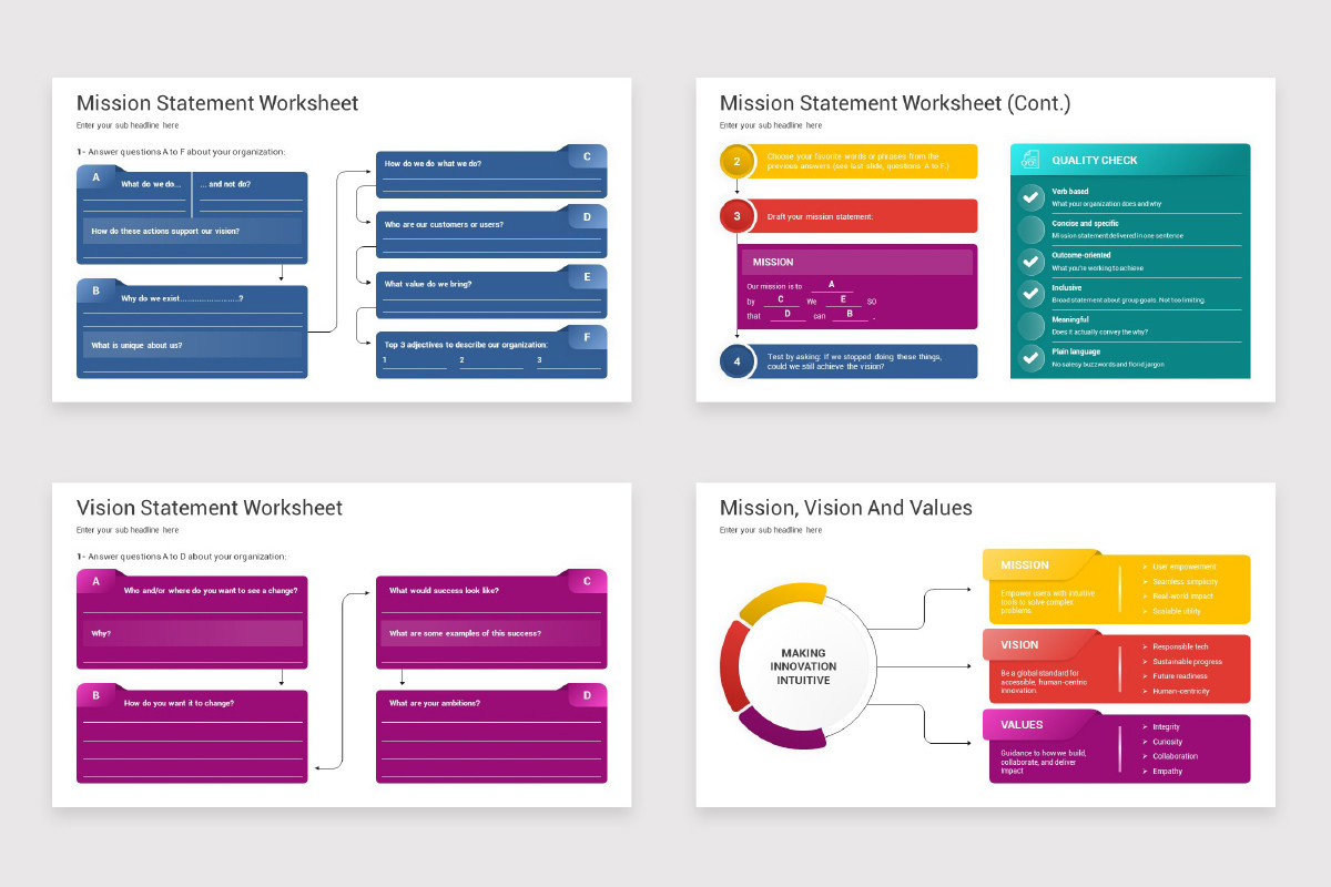 Mission, Vision And Values Google Slides Template | Nulivo Market