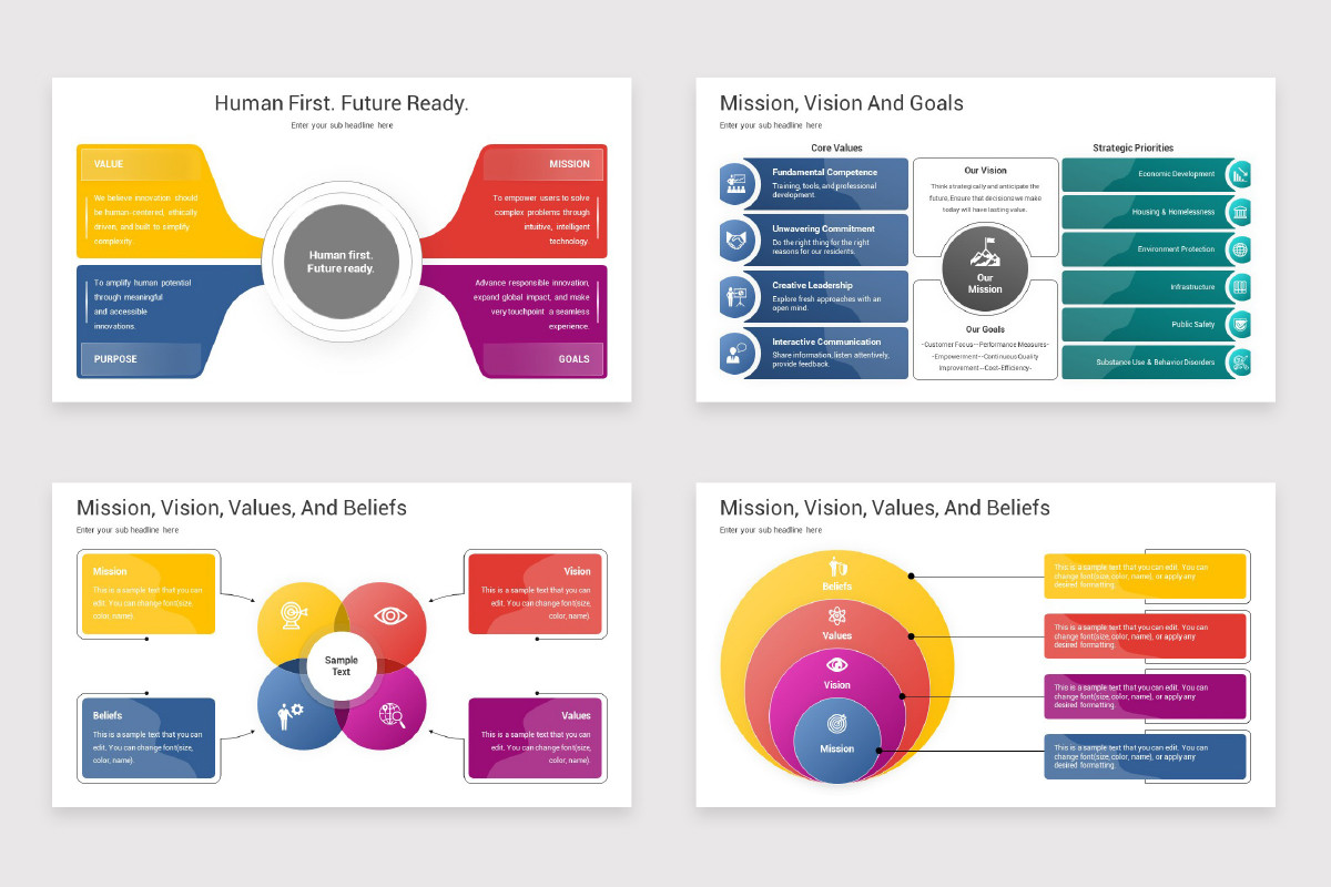 Mission, Vision And Values Keynote Template | Nulivo Market