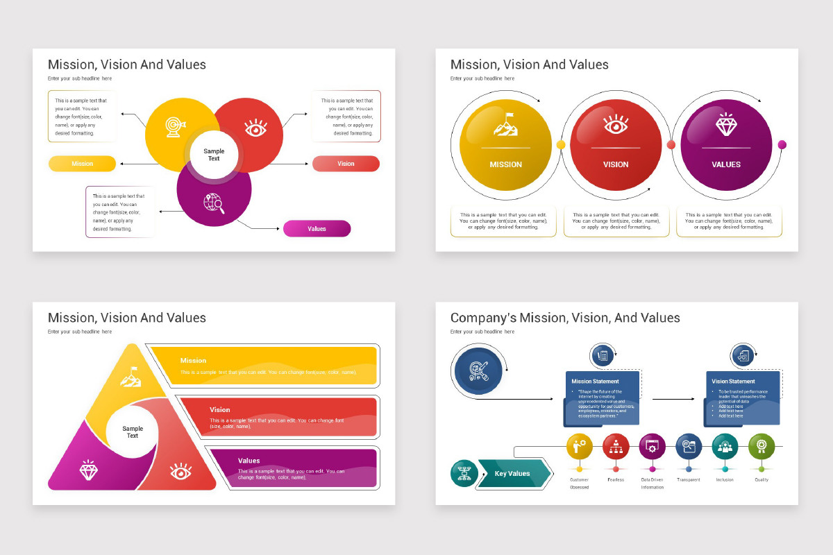 Mission, Vision And Values Keynote Template | Nulivo Market