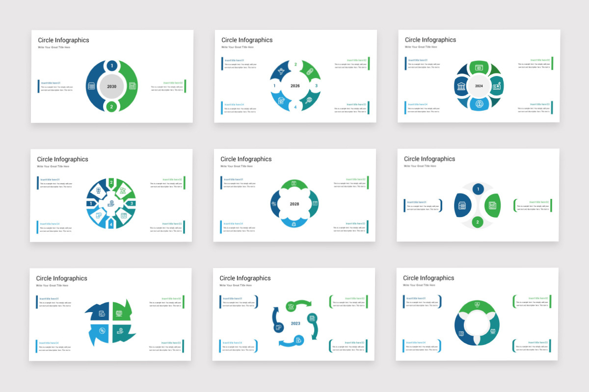 New Circle Infographics PowerPoint Template | Nulivo Market