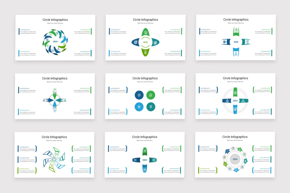 New Circle Infographics PowerPoint Template | Nulivo Market