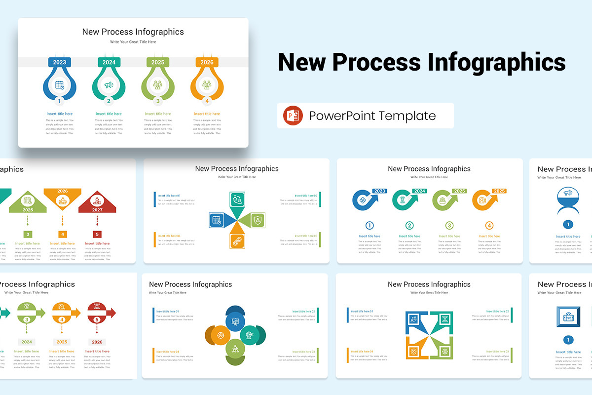 New Process Infographics PowerPoint Template | Nulivo Market
