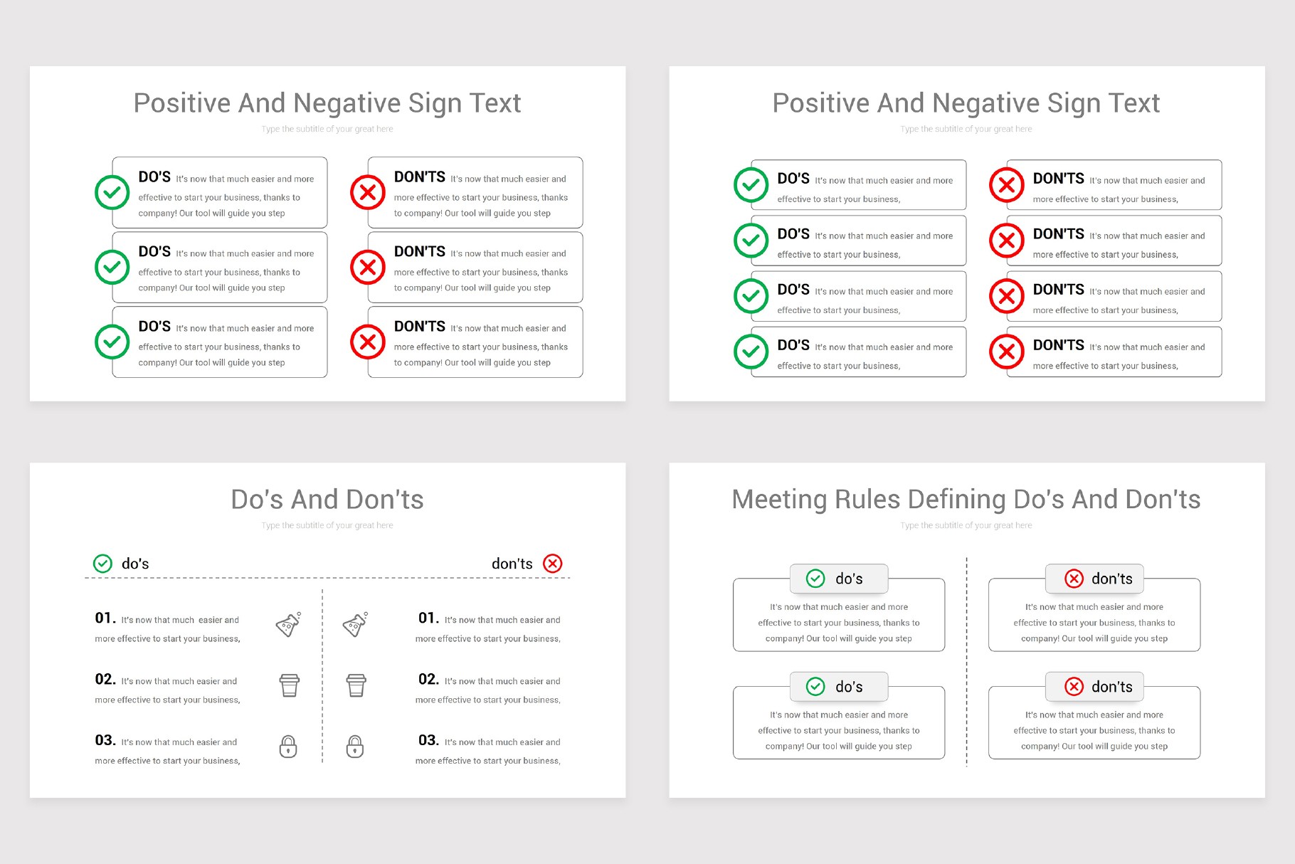 Do's and Don'ts Google Slides Template | Nulivo Market