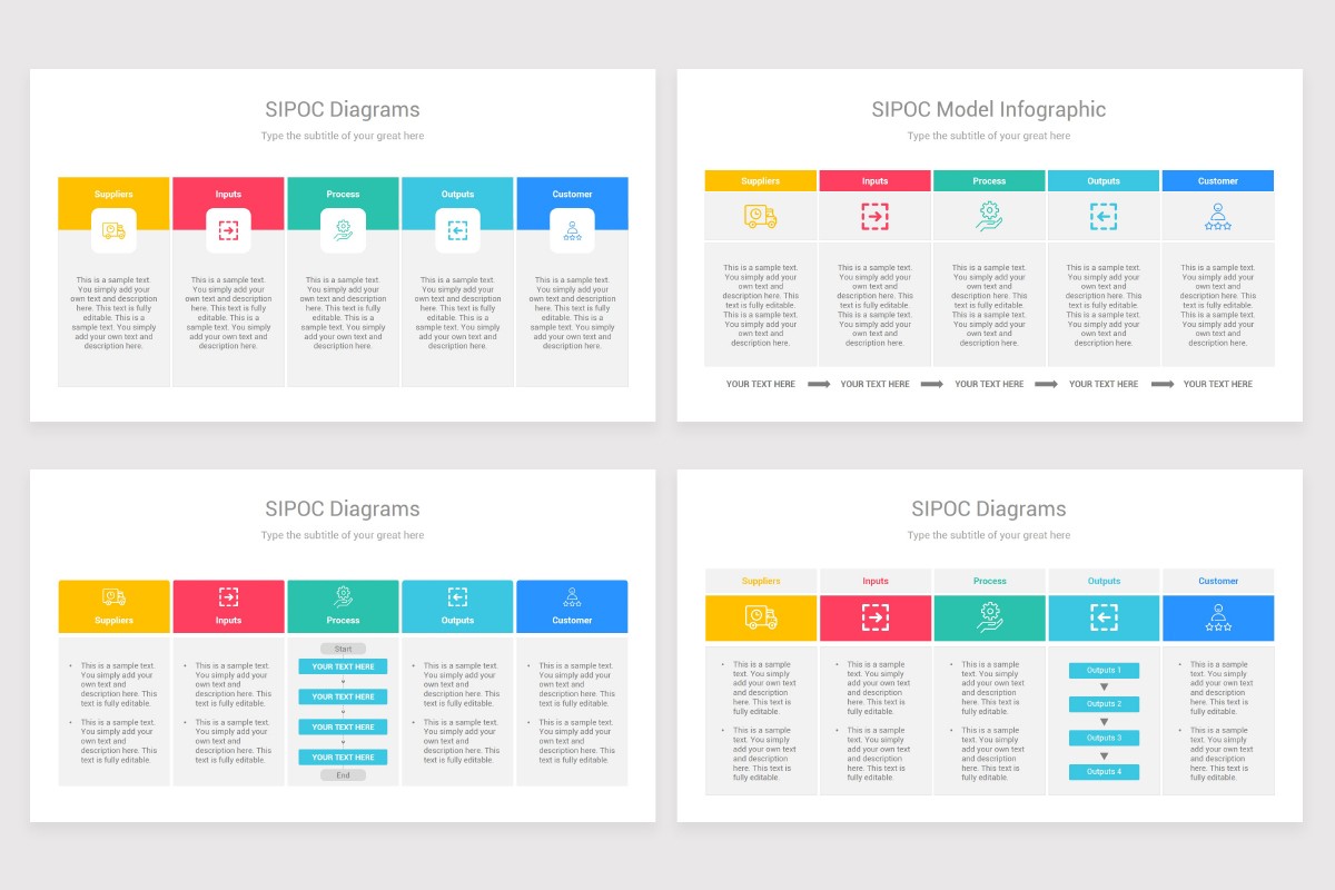 SIPOC Diagrams Keynote Presentation Template | Nulivo Market