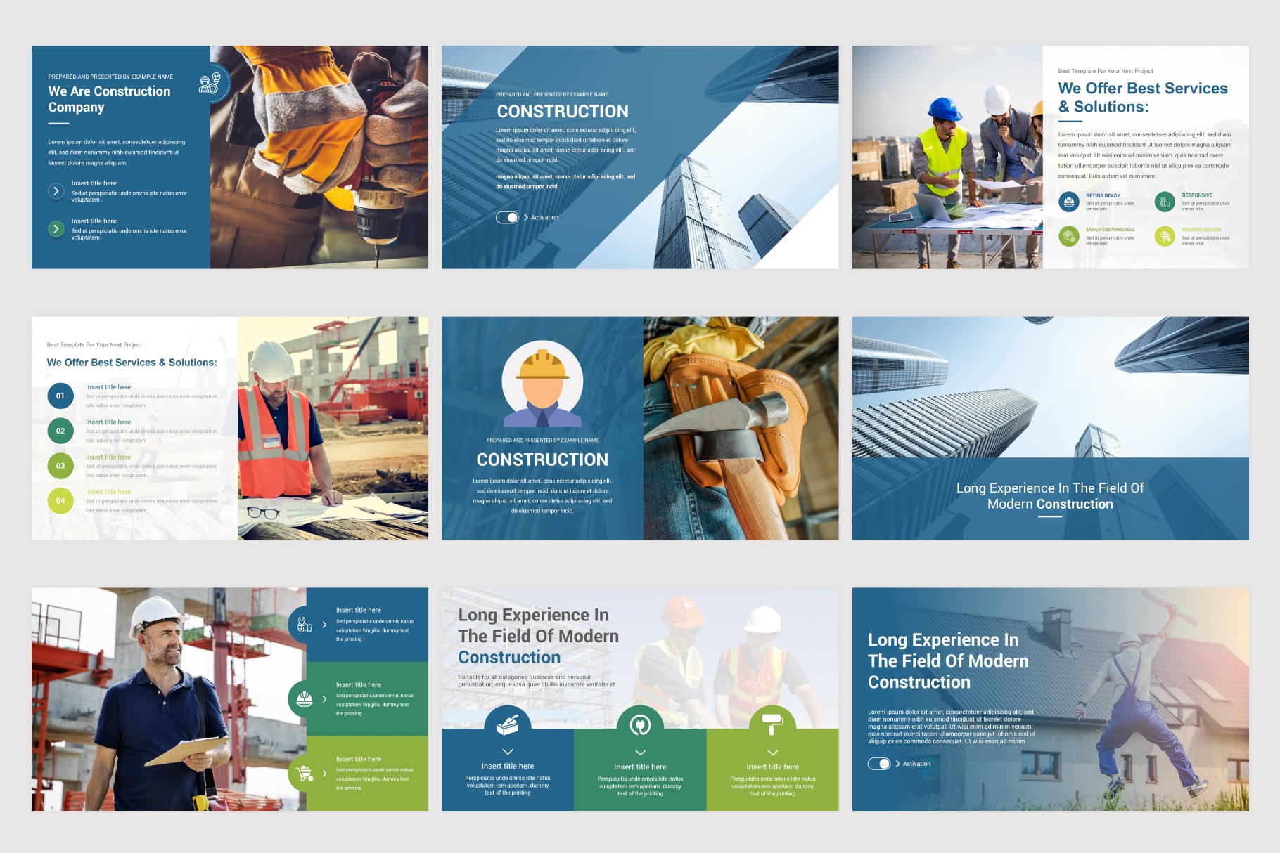 Construction Keynote Presentation Template | Nulivo Market