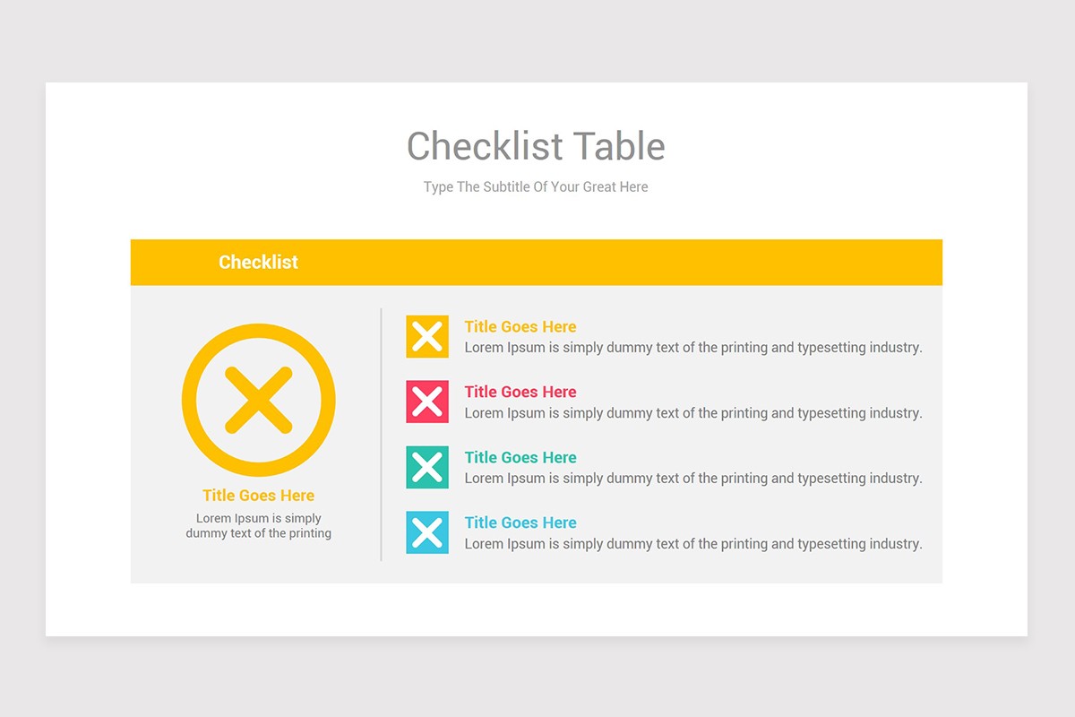 Editable Checklist PowerPoint Template | Nulivo Market