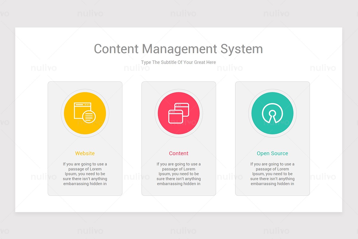 Content Management System (CMS) PowerPoint PPT Diagrams | Nulivo Market
