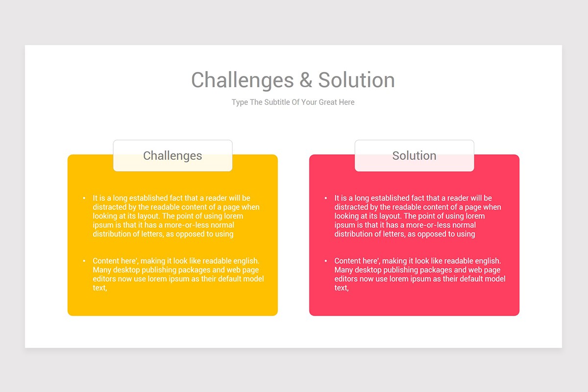 Challenges and Solutions PowerPoint (PPT) Template | Nulivo Market