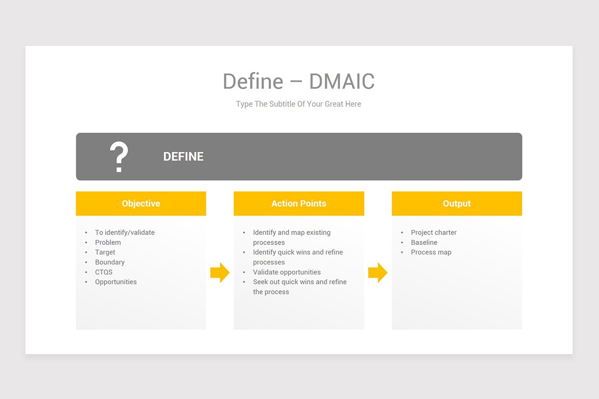 DMAIC Diagrams Google Slides Template | Nulivo Market