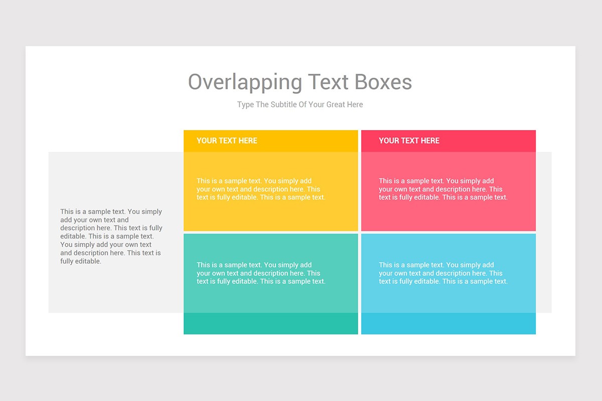 Overlapping Text Boxes PowerPoint Template | Nulivo Market