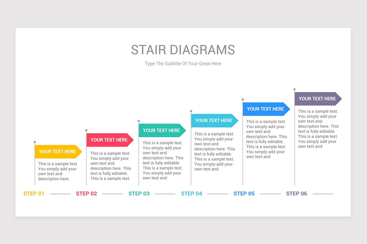 Stairs Diagram PowerPoint Template | Nulivo Market